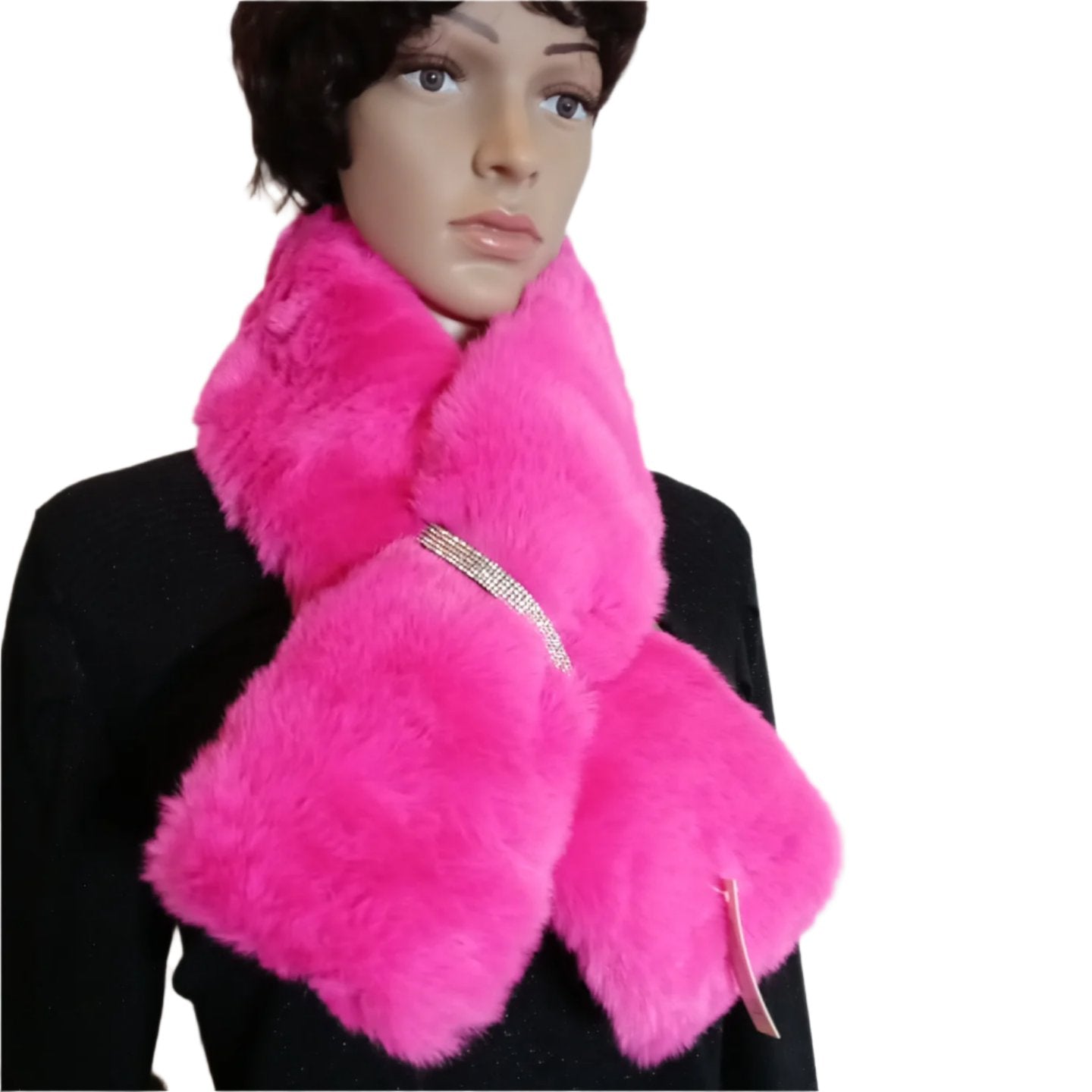Faux Fur Scarves with Embellished Pull Through – Annette Lorraine ...